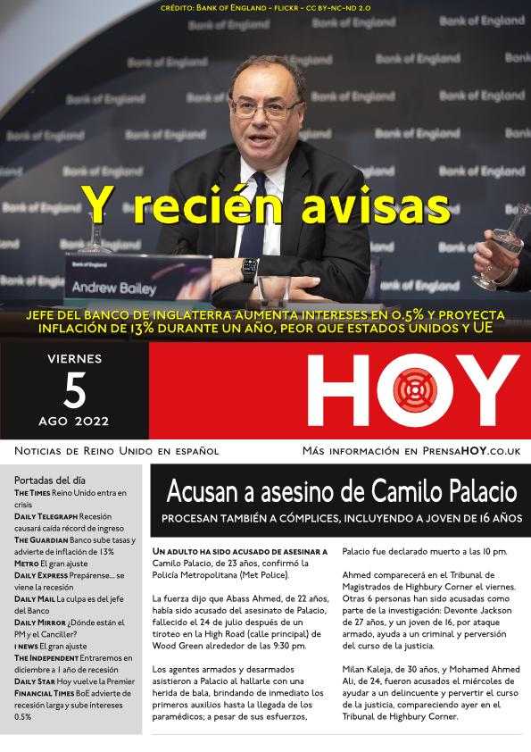 Acusan a asesino de Camilo Palacio – HOY