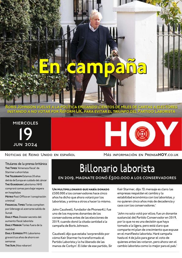 Billonario que donó £500.000 a conservadores es ahora laborista – HOY